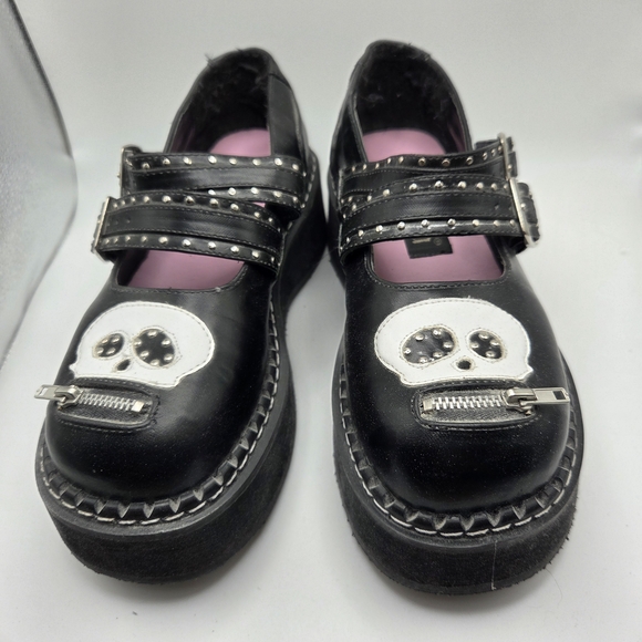 Demonia | Shoes | Demonia Emily22 Black Skull Platform Shoes | Poshmark